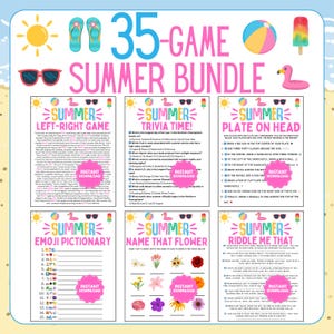Summer Game Bundle | 35 Summer Party Games | Printable Summer Games ...