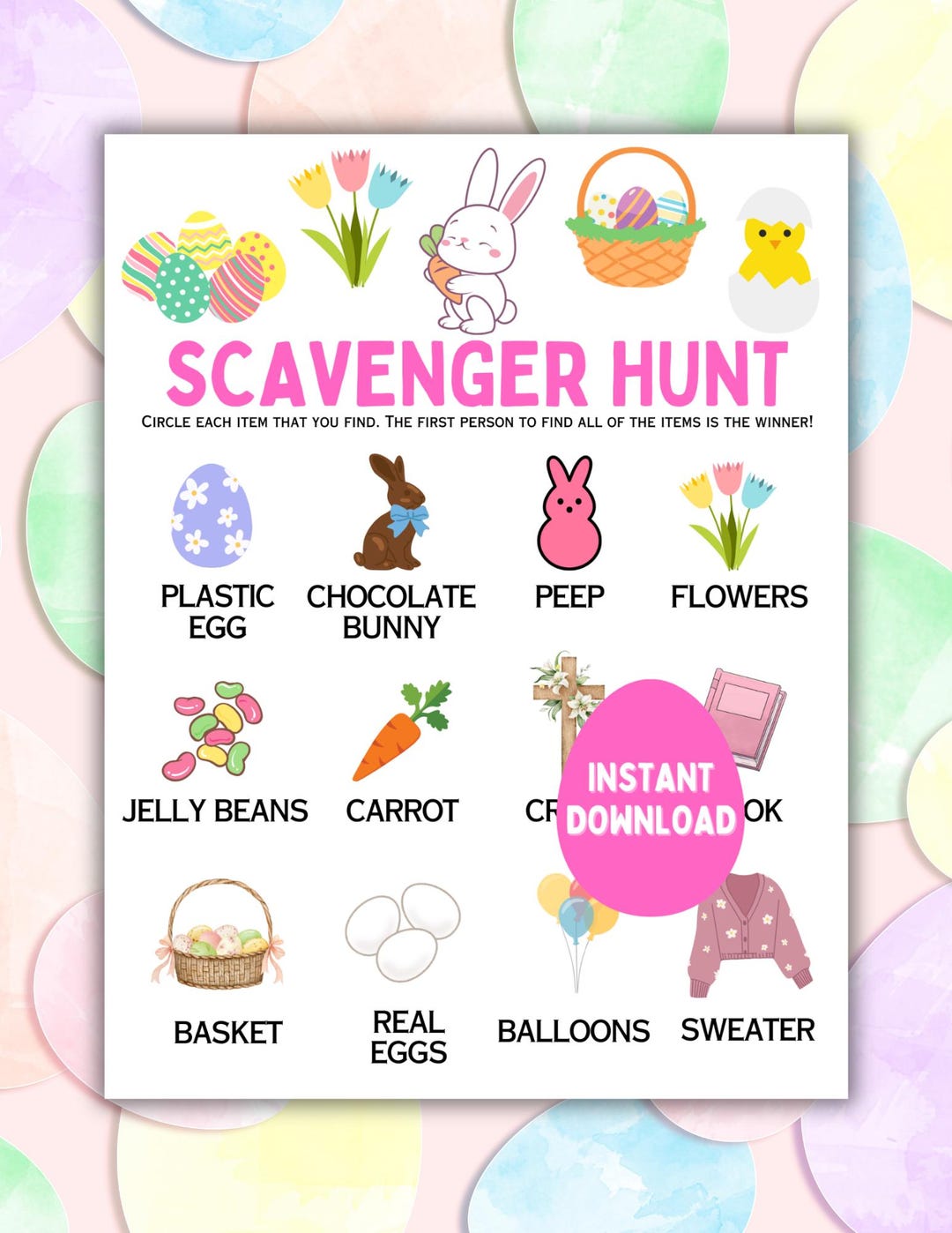 Easter Scavenger Hunt | Fun Easter Games | Easter Hunt Game | Family ...