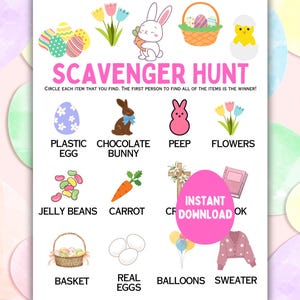 Easter Scavenger Hunt | Fun Easter Games | Easter Hunt Game | Family ...