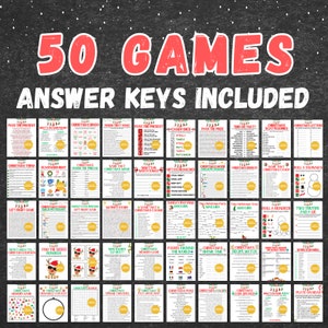 Ultimate Christmas Games BUNDLE | Printable Christmas Party Games ...
