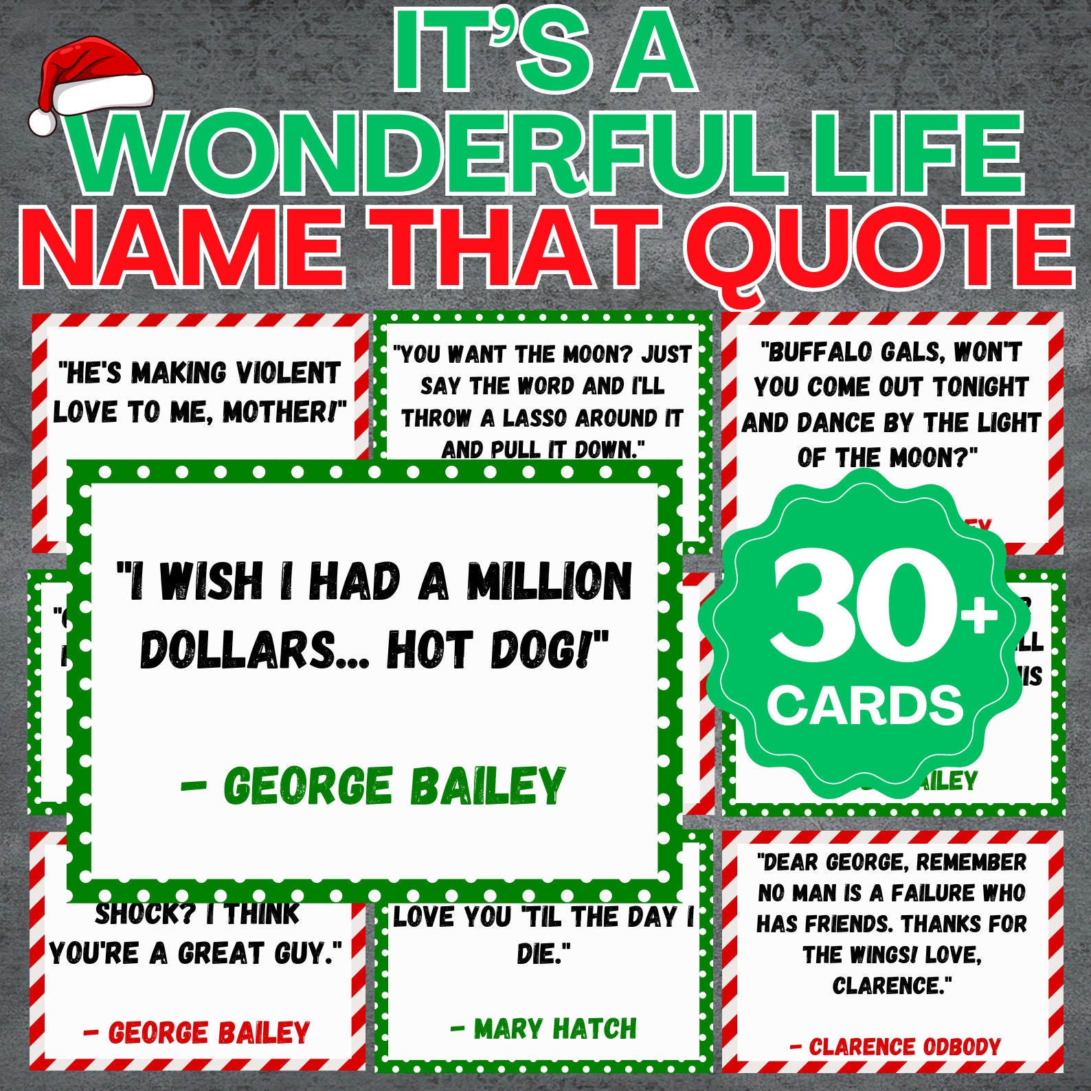 It's a Wonderful Life Movie Game | Name That Christmas Quote | It's a ...