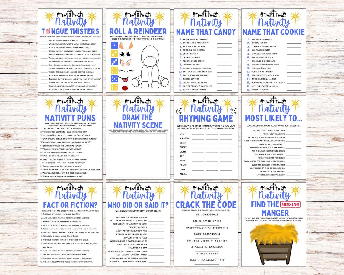 Bible Christmas Games | 35 Bible Nativity Games | Church Christmas ...