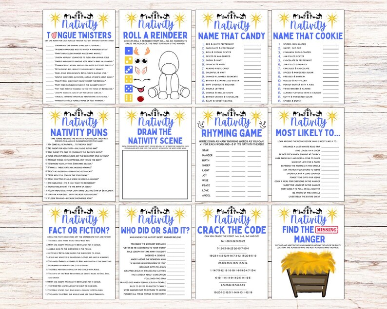 Bible Christmas Games | 35 Bible Nativity Games | Church Christmas ...