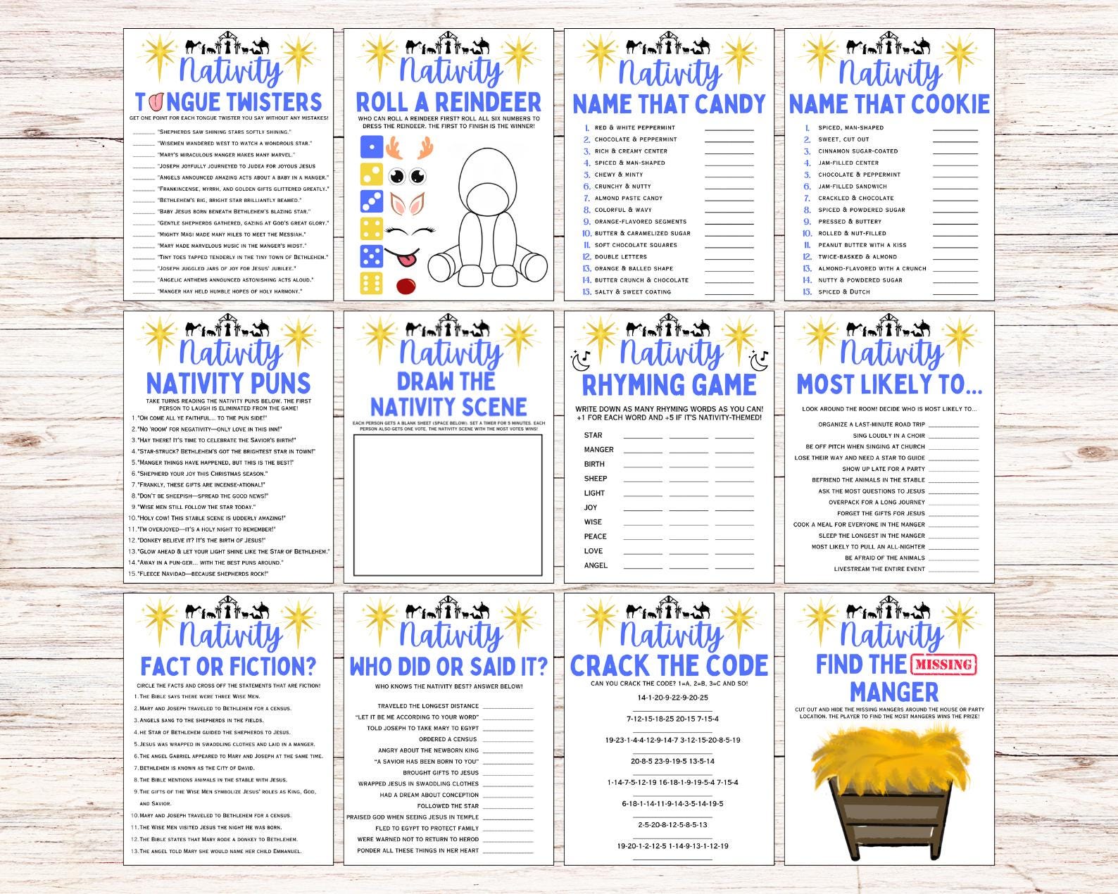 Bible Christmas Games | 35 Bible Nativity Games | Church Christmas ...