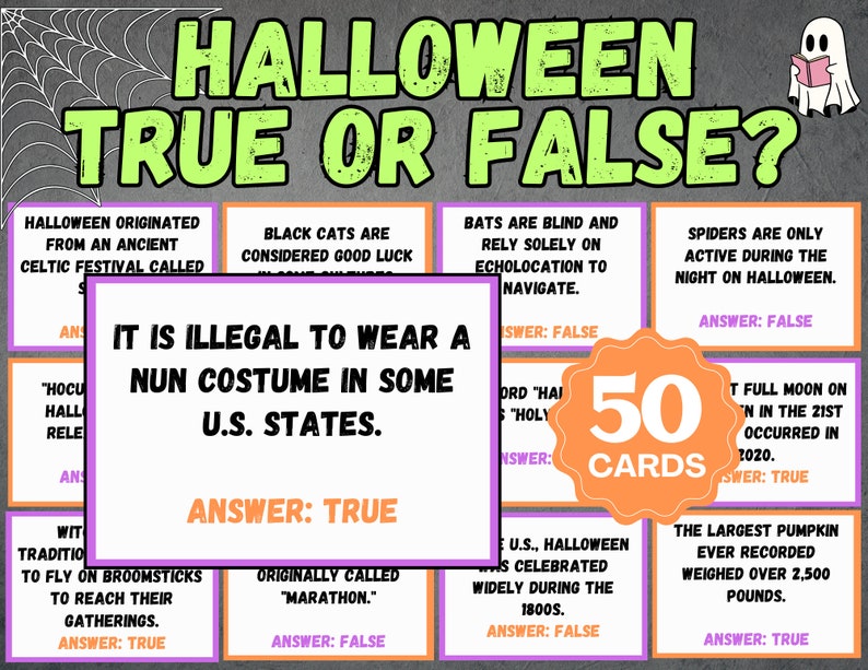 Halloween Trivia Games | Halloween True or False Game | Halloween Party ...