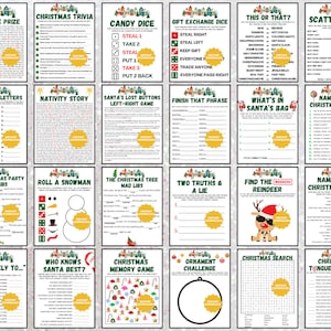 Christmas Games BUNDLE | 50 Christmas Party Games | Fun Christmas Game ...