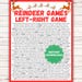 Christmas Left-right Game | Reindeer Games | Printable Left Right Game ...