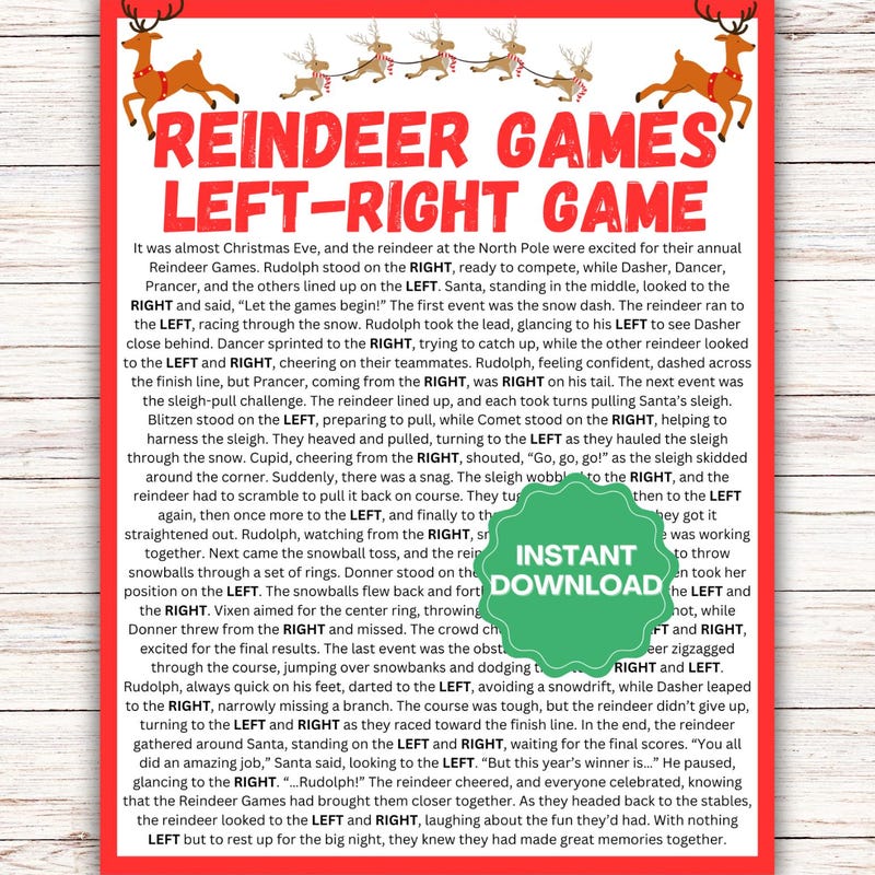 Reindeer Games - Etsy