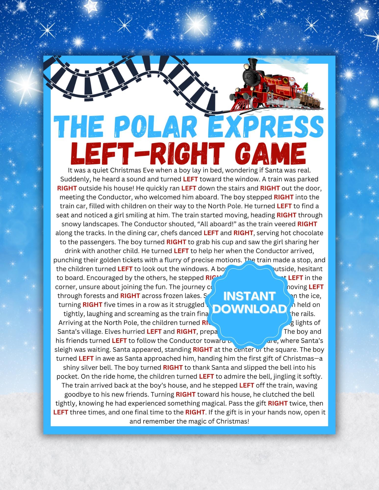 The Polar Express Left-right Game | Christmas Movie Game | Left Right ...