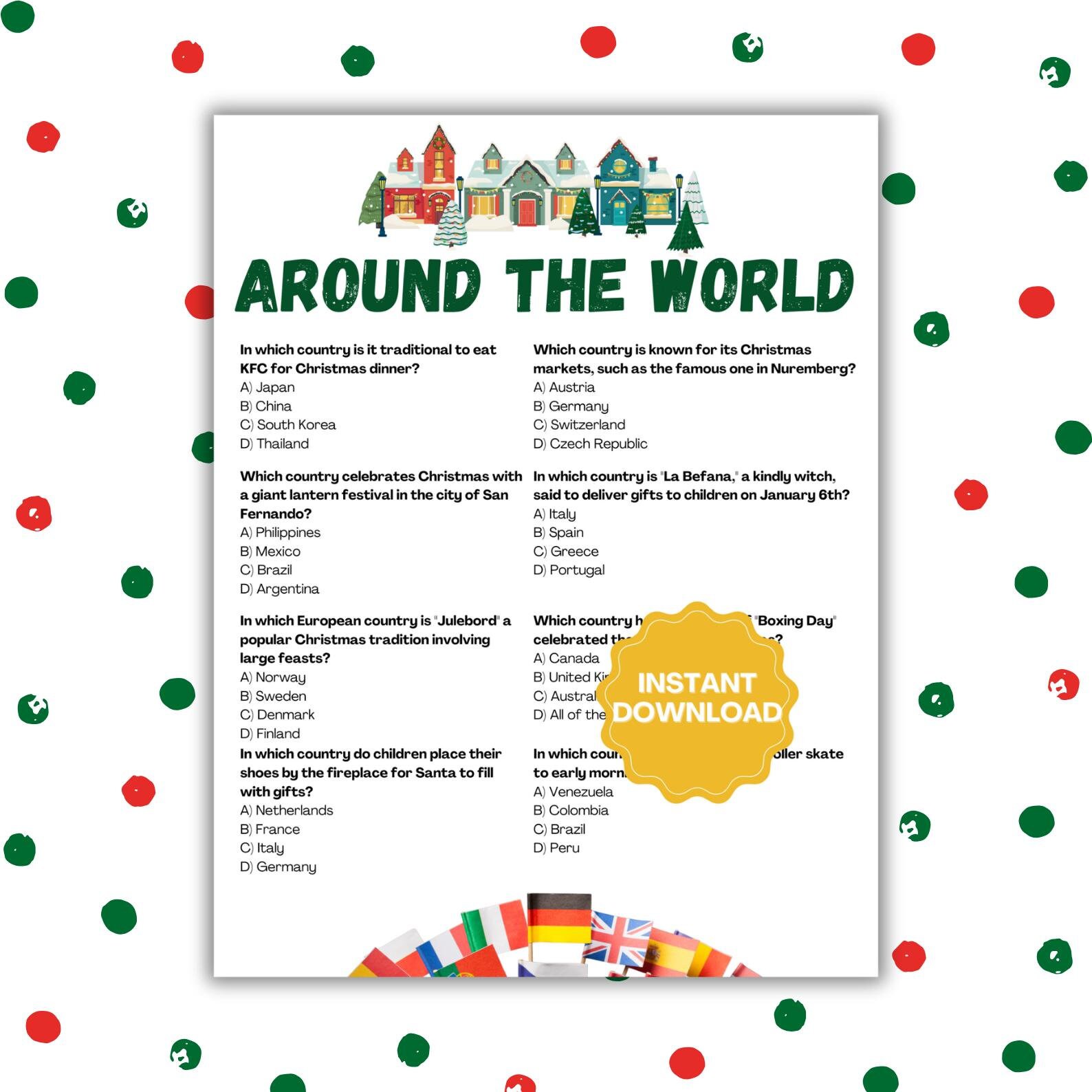 Christmas Around the World Trivia | Christmas Party Games | Across the ...