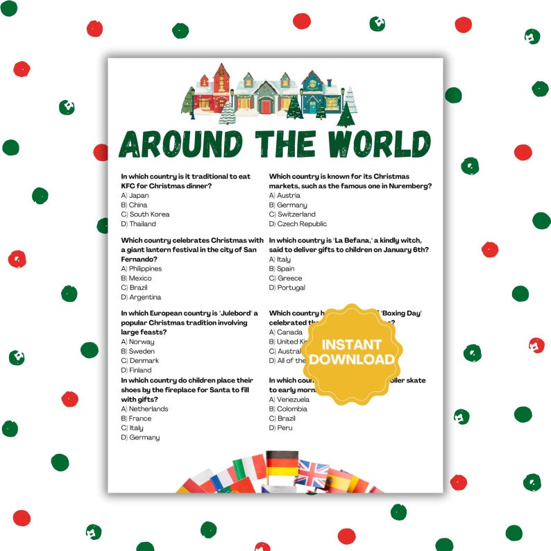 Christmas Around the World Trivia | Christmas Party Games | Across the ...