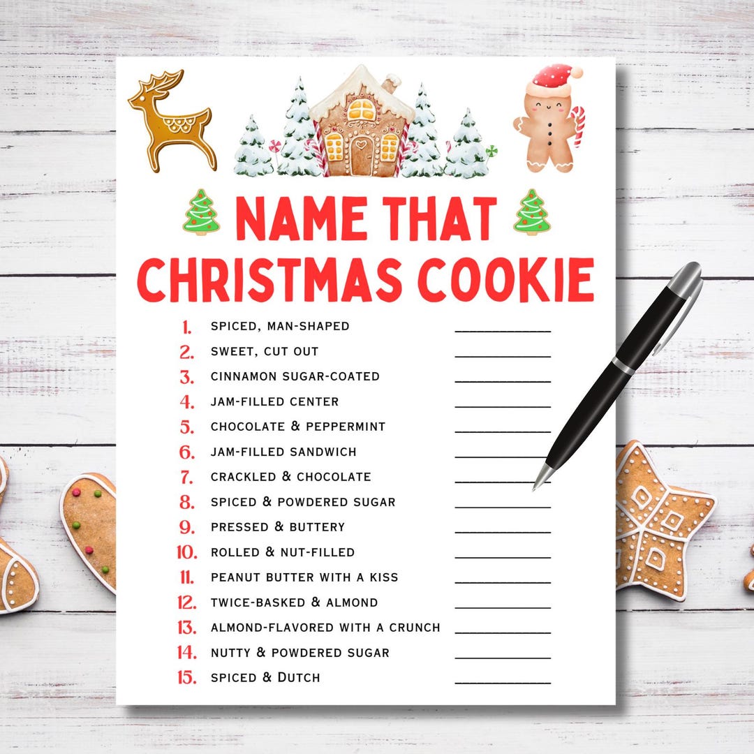 Name That Christmas Cookie Christmas Games Christmas Cookie Game ...