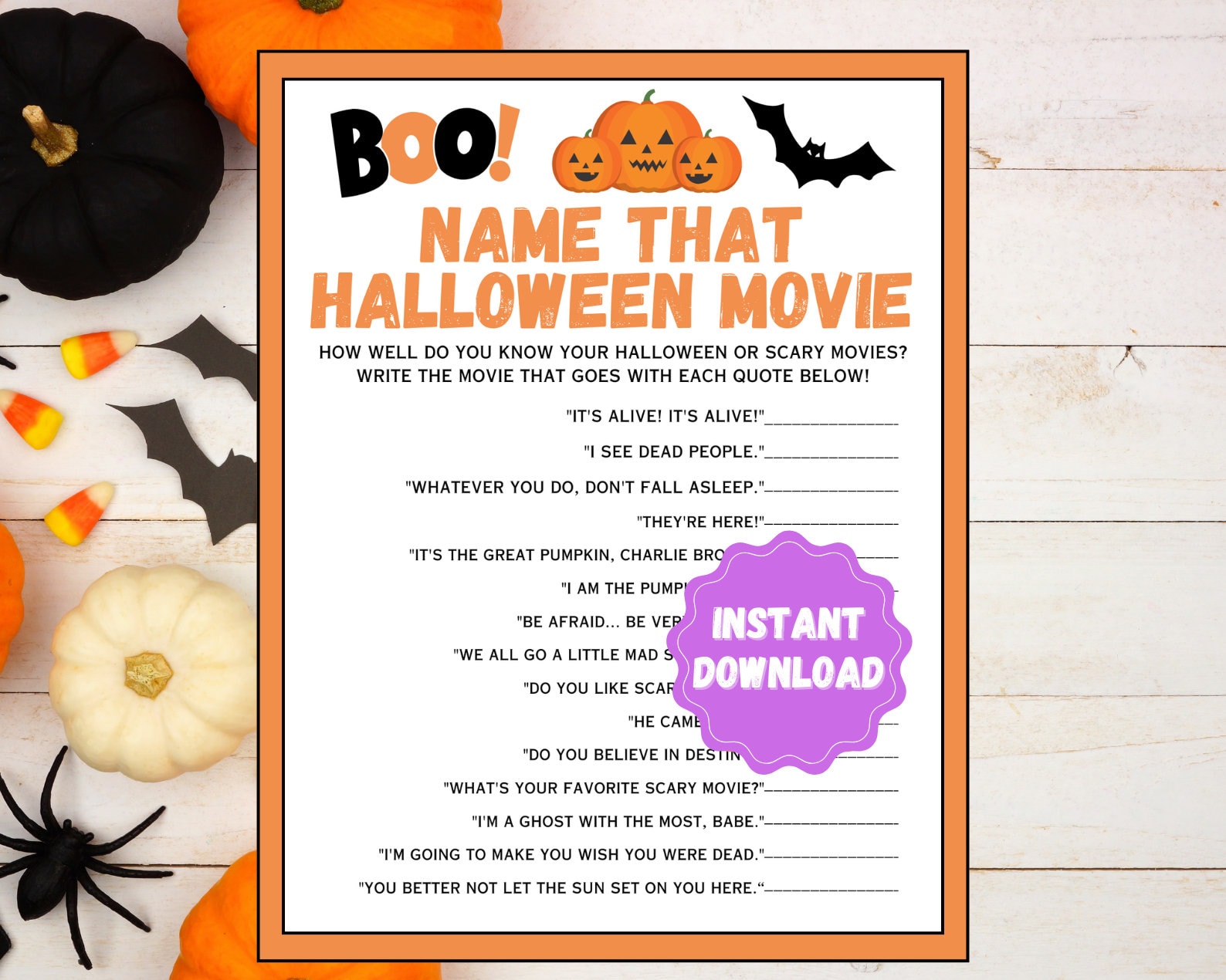 Halloween Movie Game | Halloween Party Games | Name That Movie ...