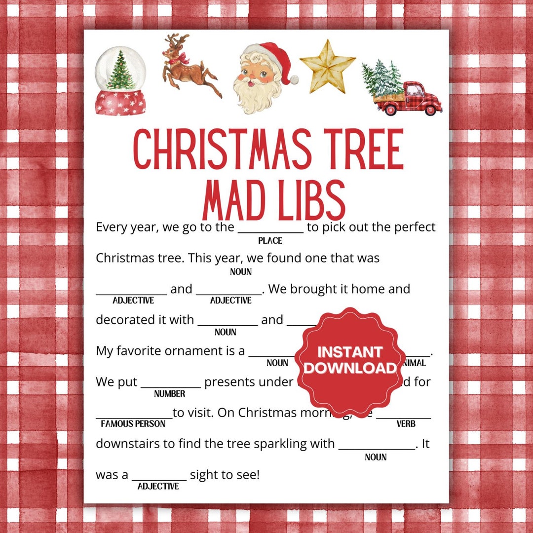 Christmas Mad Libs Game Christmas Party Games Christmas Story Game ...