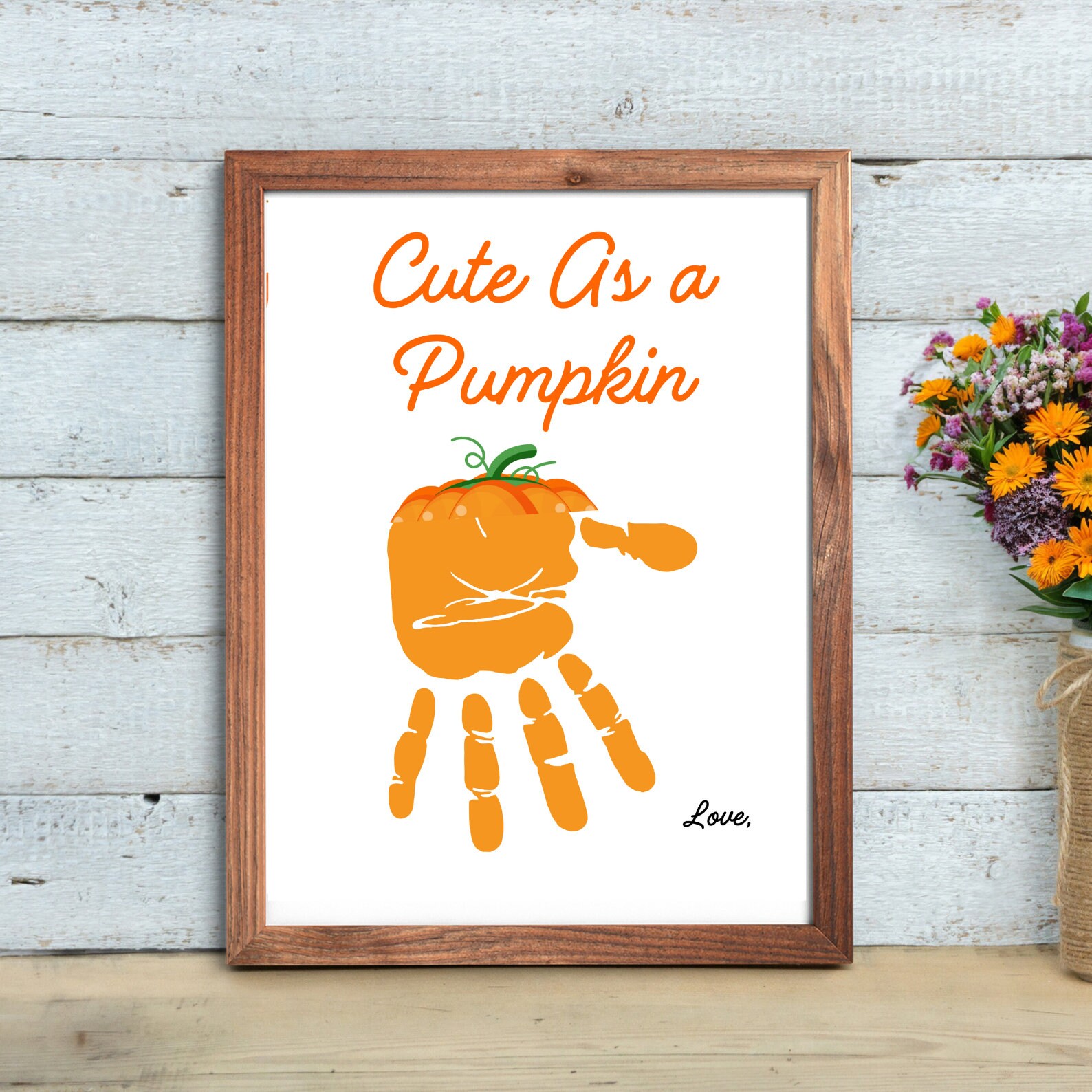 Thanksgiving Pumpkin Handprint Craft | Fall Themed Crafts | Pumpkin ...