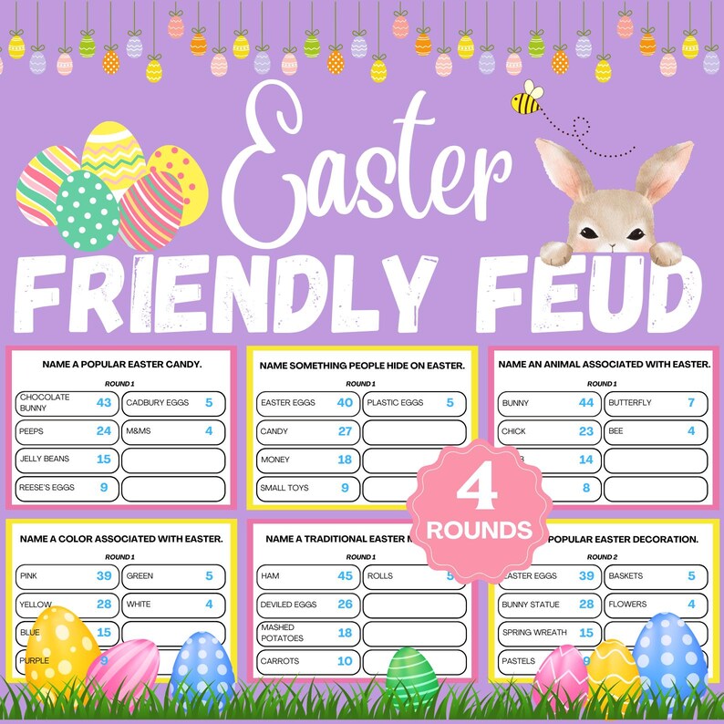 Easter Friendly Feud | Easter Party Games | Easter Friendly Feud ...