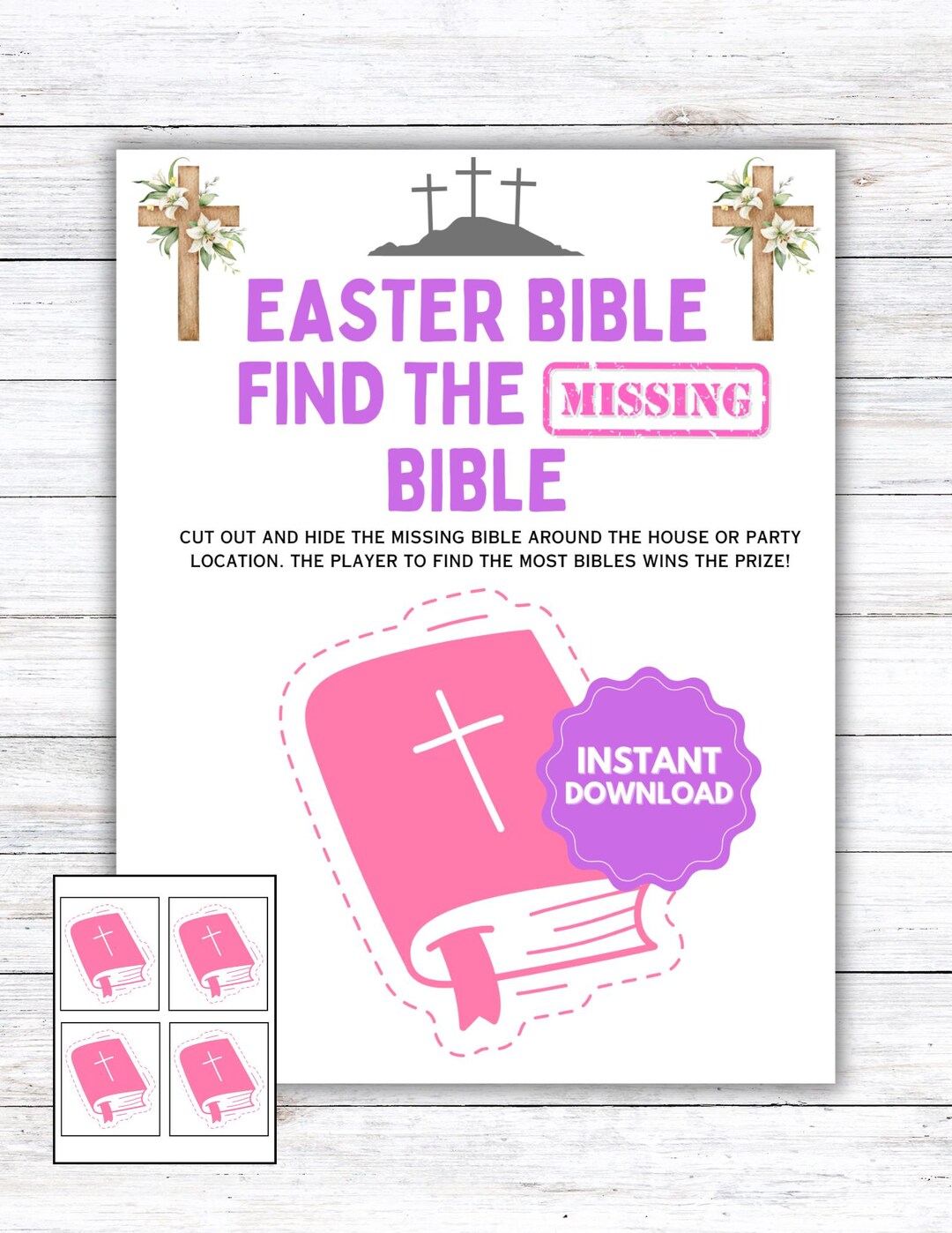 Easter Scavenger Hunt | Find the Missing Bible | Easter Bible Hunt ...