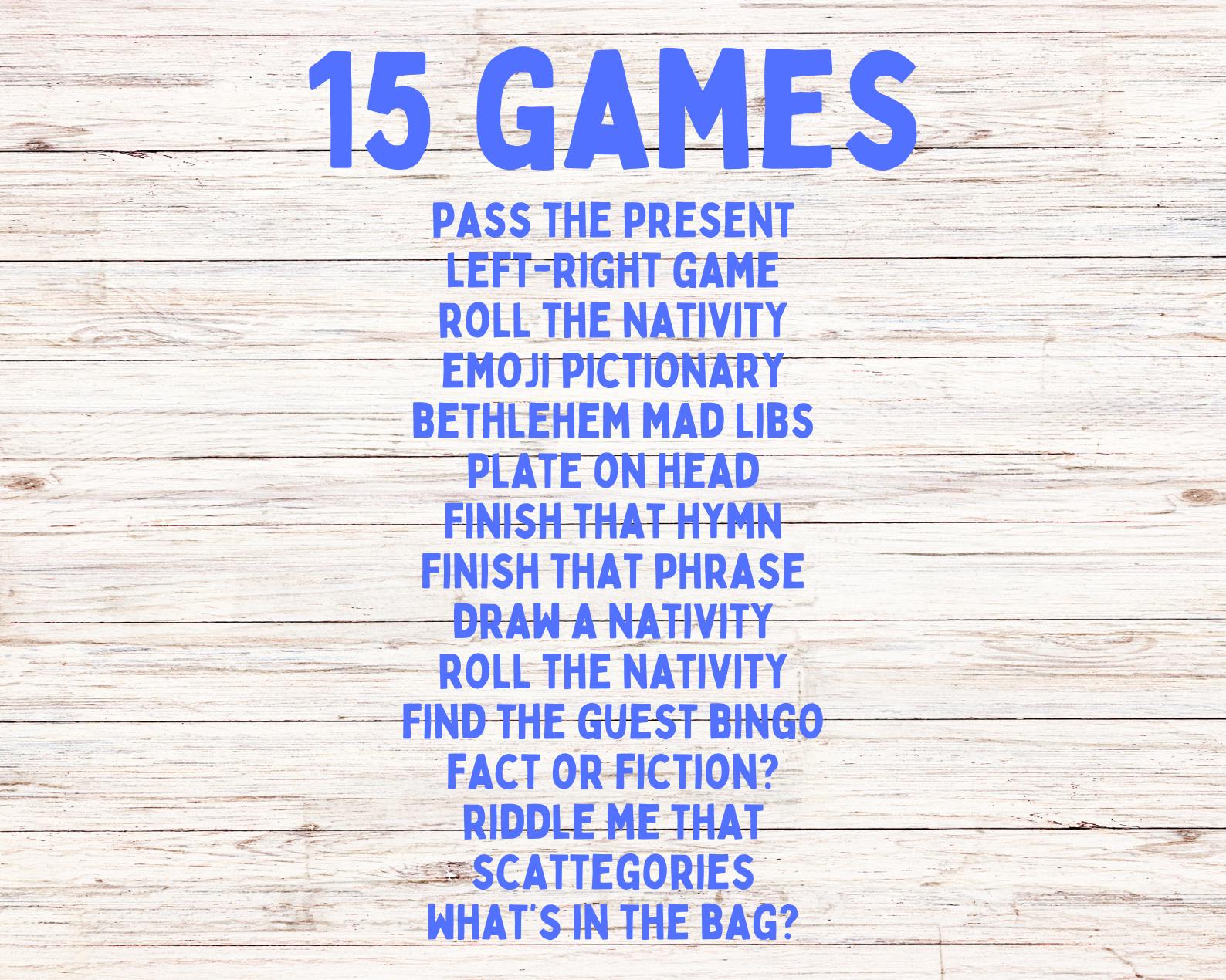 Bible Christmas Games | 15 Bible Nativity Games | Church Christmas ...