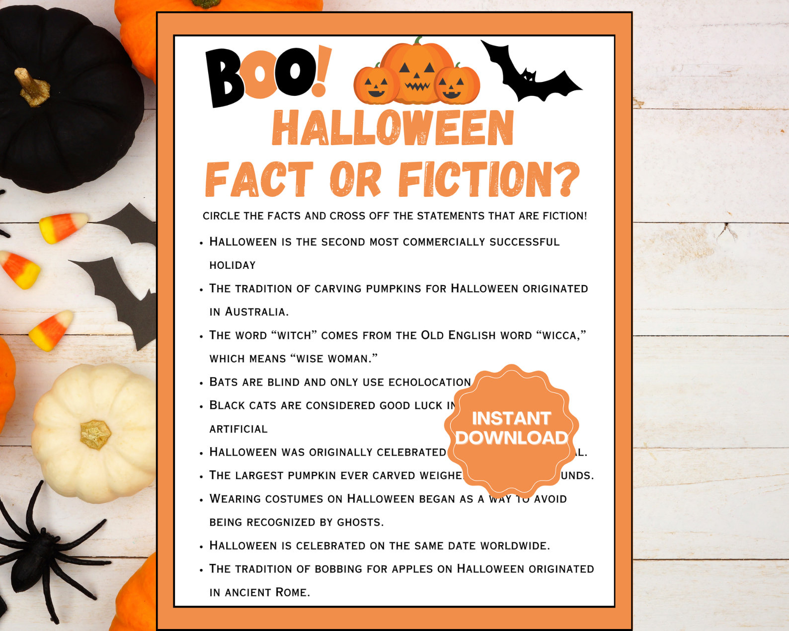 Halloween Trivia | Halloween Party Games | Halloween Fact or Fiction ...