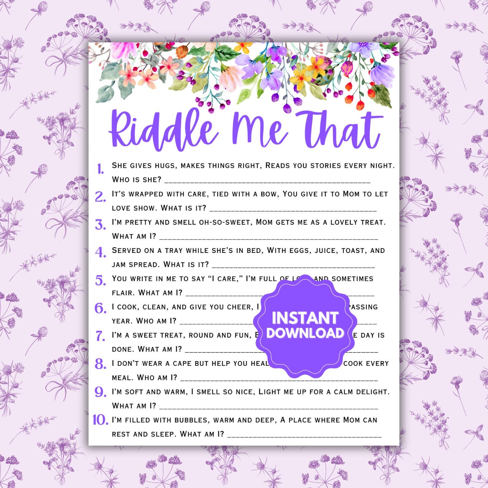 Mother's Day Riddles | Fun Mother's Day Games | Family Mother's Day ...