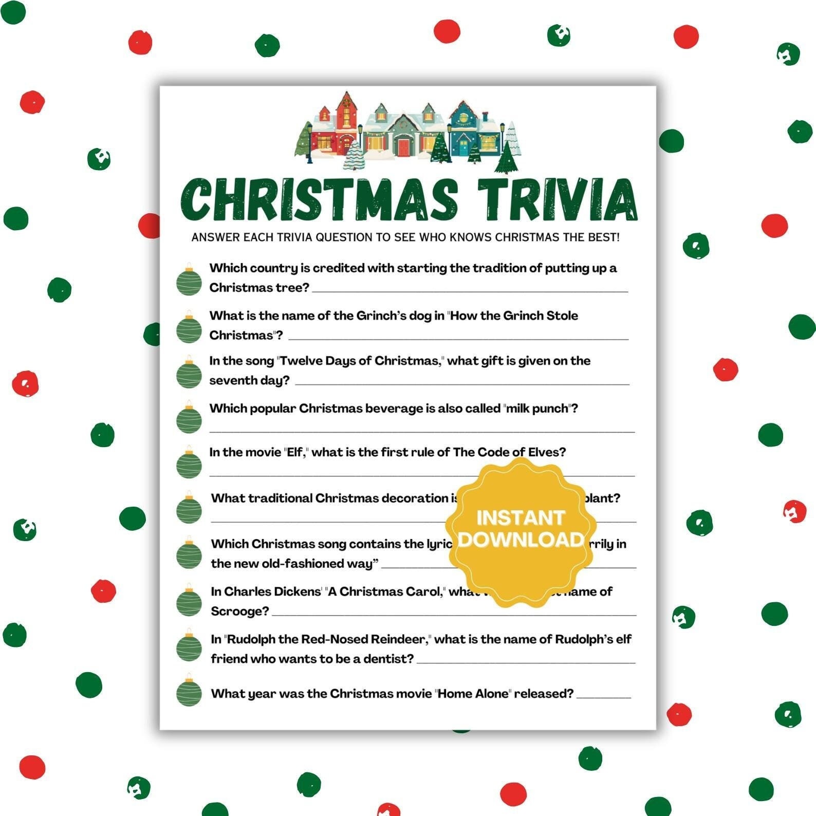 Christmas Trivia | Christmas Party Games | Christmas Trivia Game ...