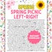 Spring Left-right Game | Spring Picnic Games | Left-right Spring ...
