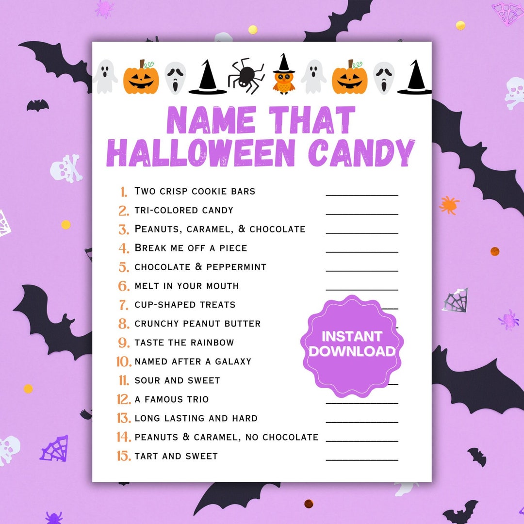 Halloween Candy Game | Halloween Candy Scramble | Halloween Party Games ...