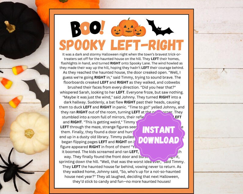 Halloween Pass the Prize Game | Halloween Party Games | Left-right ...
