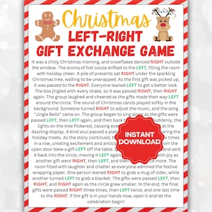 Gift Exchange Left-right Game | Christmas Gift Exchange | Left Right ...