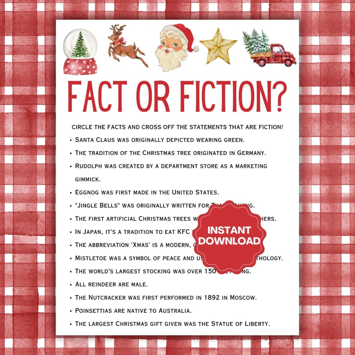 Christmas Fact or Fiction | Christmas Party Games | Family Christmas ...