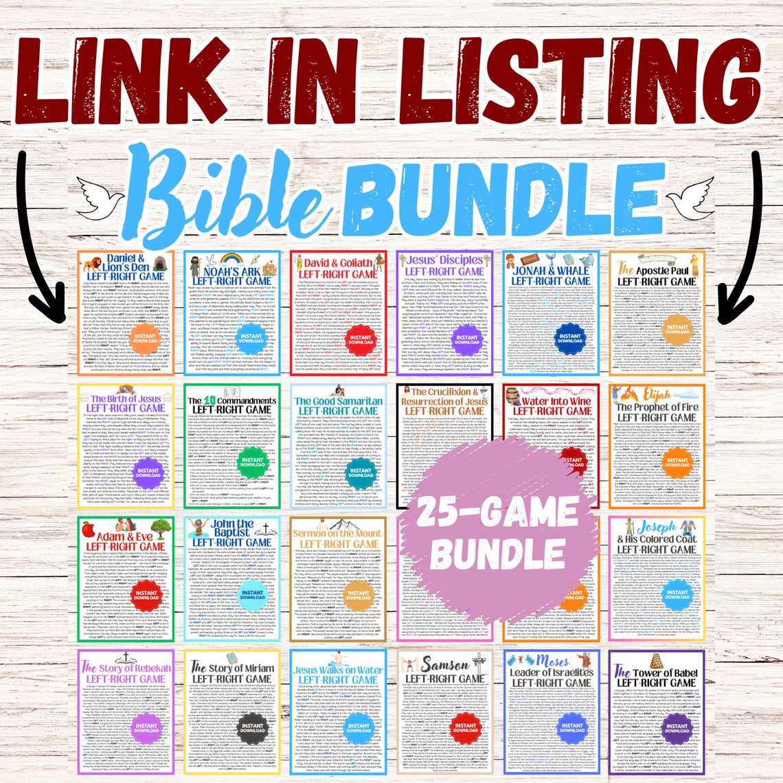 Bible Left Right Game L Sunday School Church Games L Left-right Bible ...