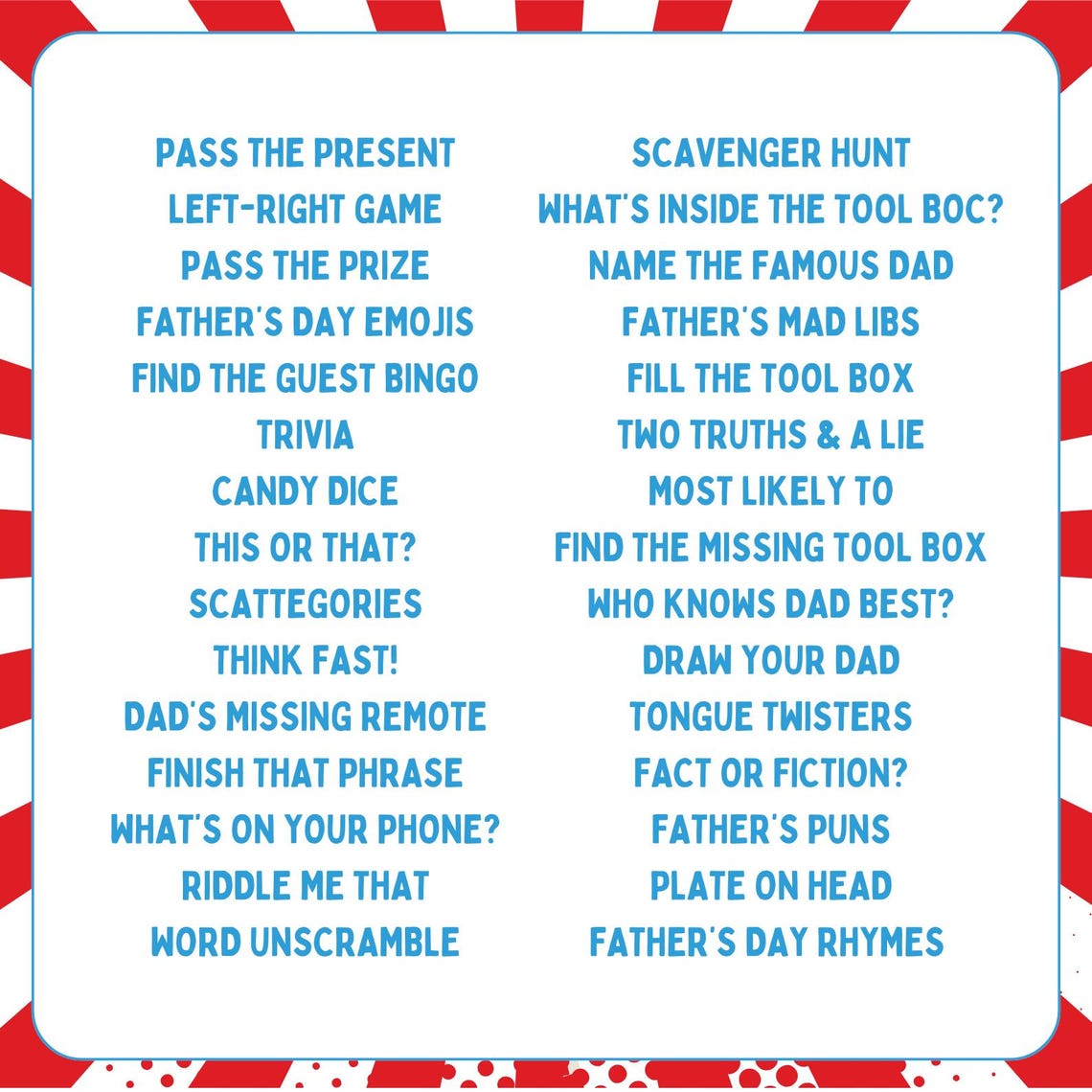 Super Dad Father's Day Game Bundle | 30 Father's Day Games | Printable ...