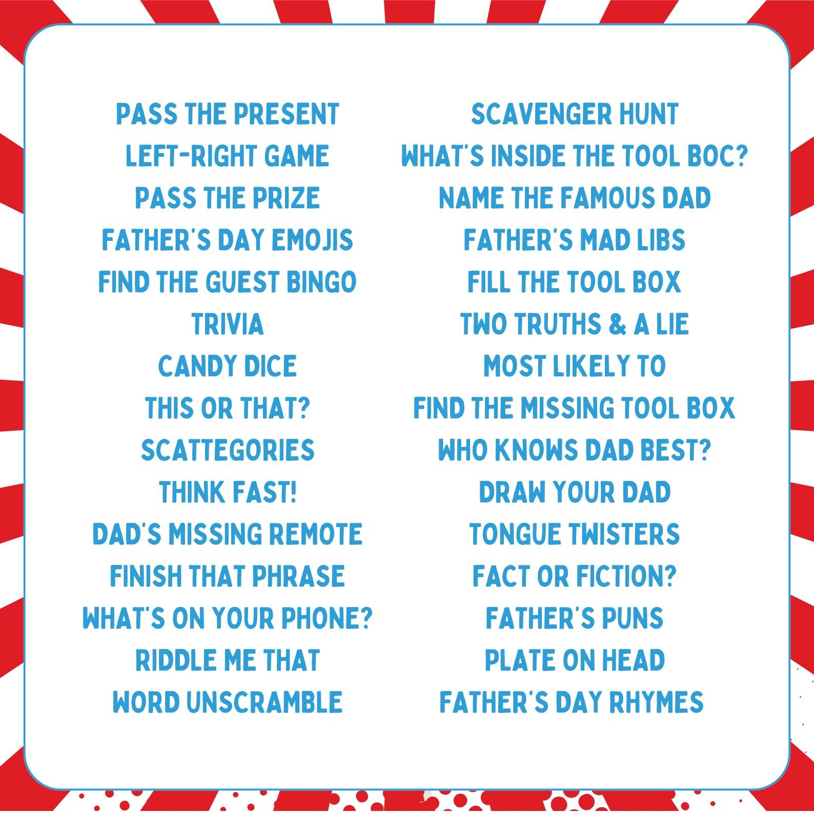Super Dad Father's Day Game Bundle | 30 Father's Day Games | Printable ...