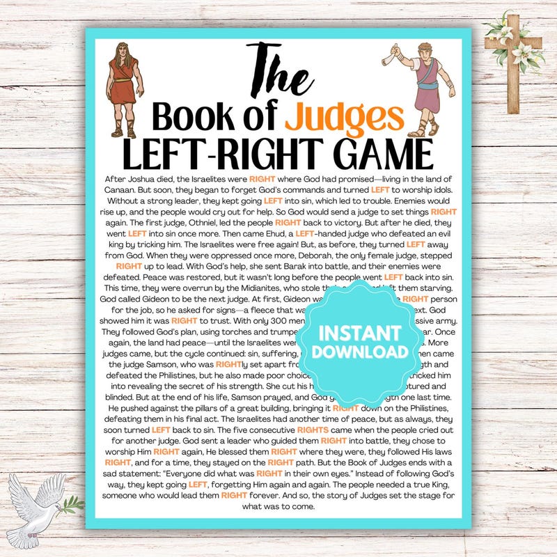 Judges Bible Lesson Craft - Etsy
