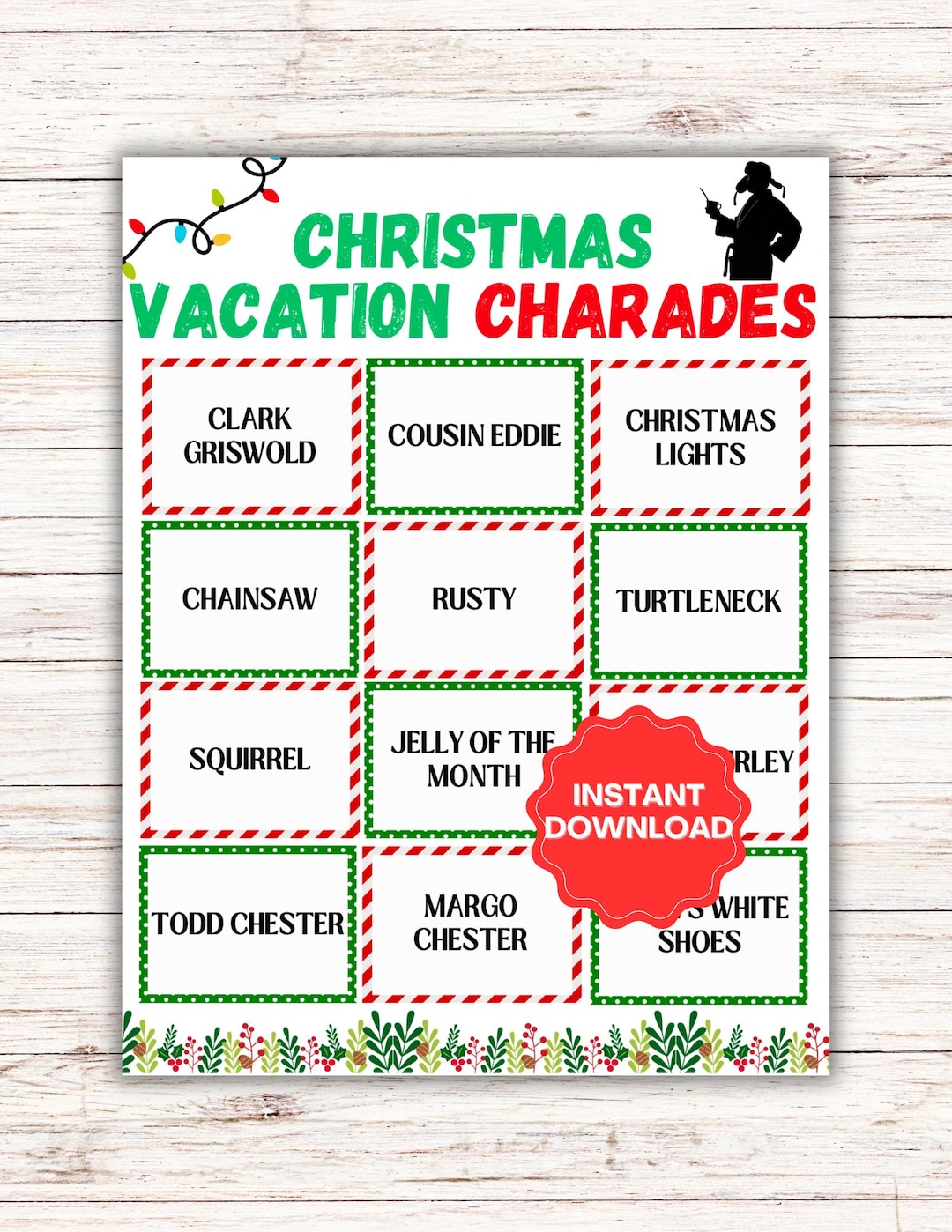 National Lampoon Charades Game | Christmas Party Games | Christmas ...