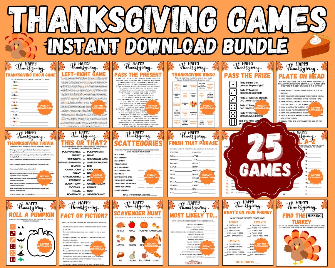 Thanksgiving Games | Printable Thanksgiving Games | Thanksgiving Game ...