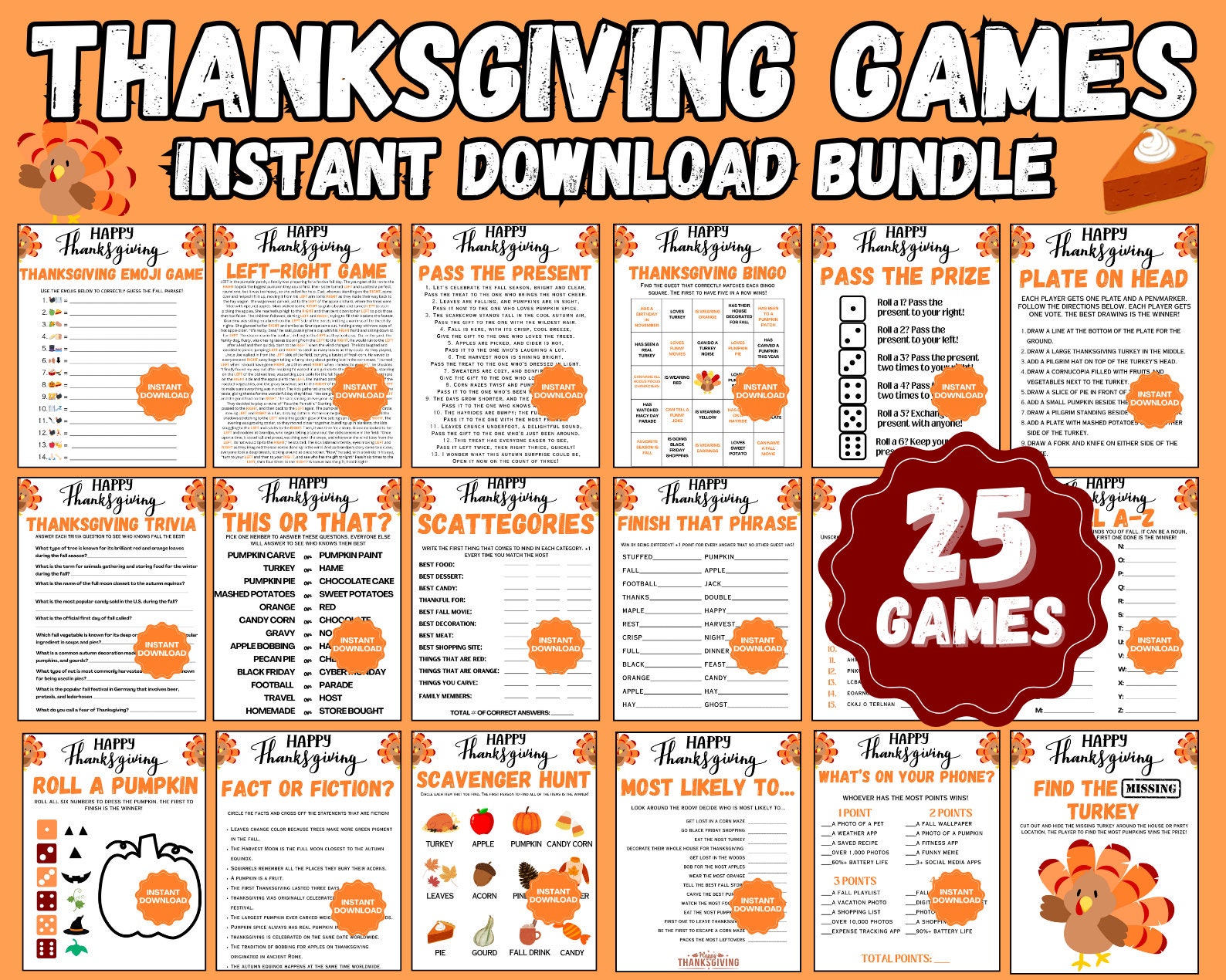 Thanksgiving Games | Printable Thanksgiving Games | Thanksgiving Game ...