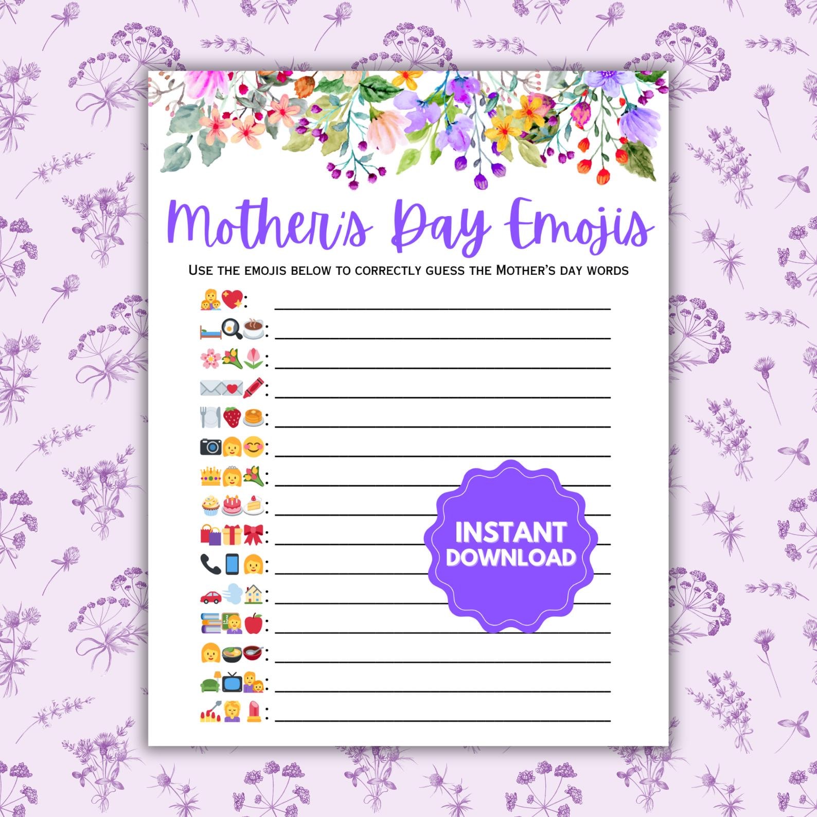 Mother's Day Emoji Game| Fun Mother's Day Games | Mother's Day Emoji ...