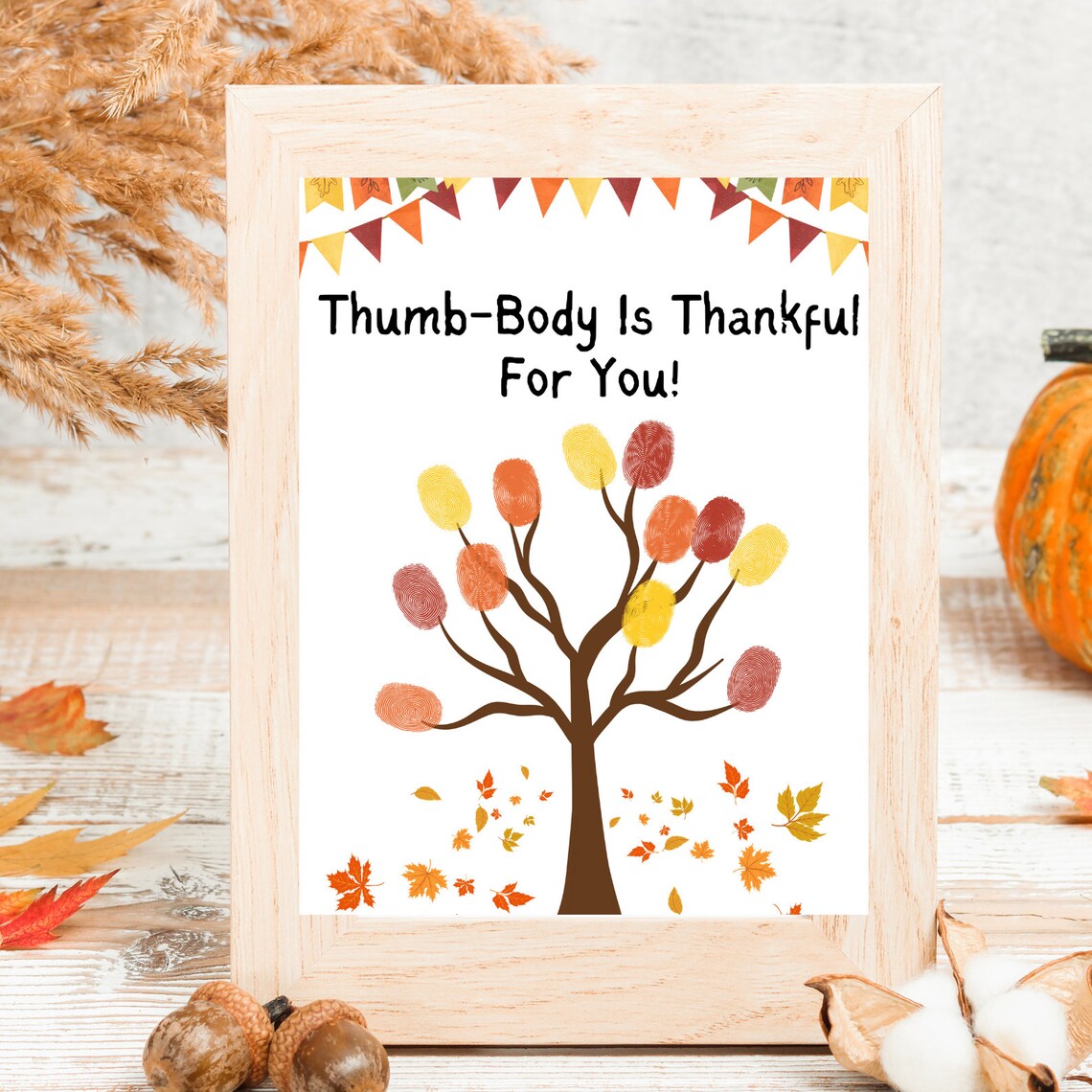 Thanksgiving Thumbprint Tree Craft | Thanksgiving Craft | Fall Craft ...