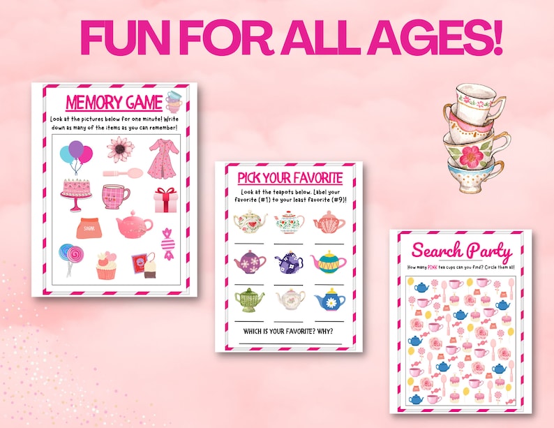 Tea Party Games | Tea Party Birthday Party Games | Tea Party for Girls ...