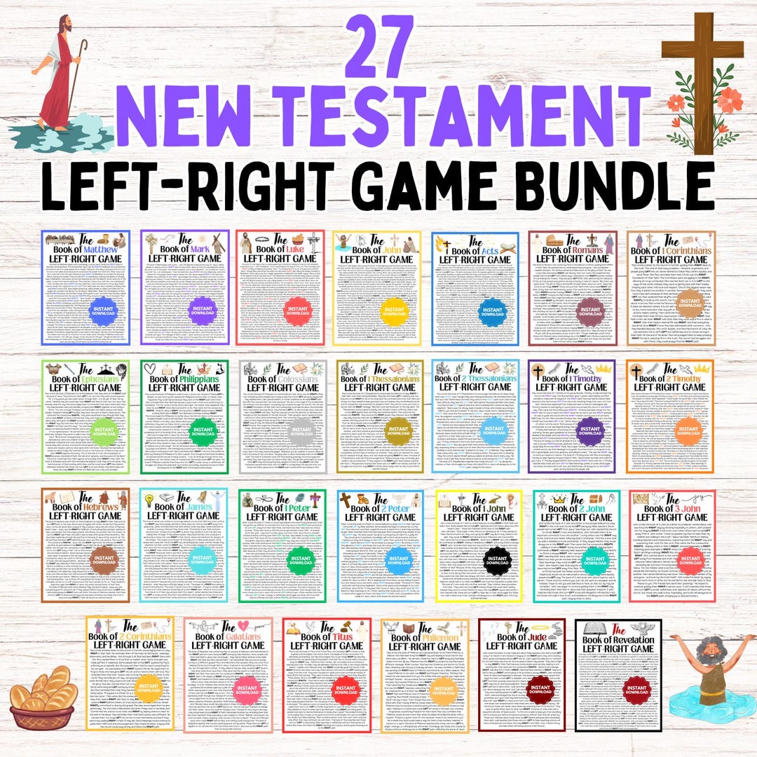New Testament Bible Left-right Bundle L 27 New Testament Bible Games L ...