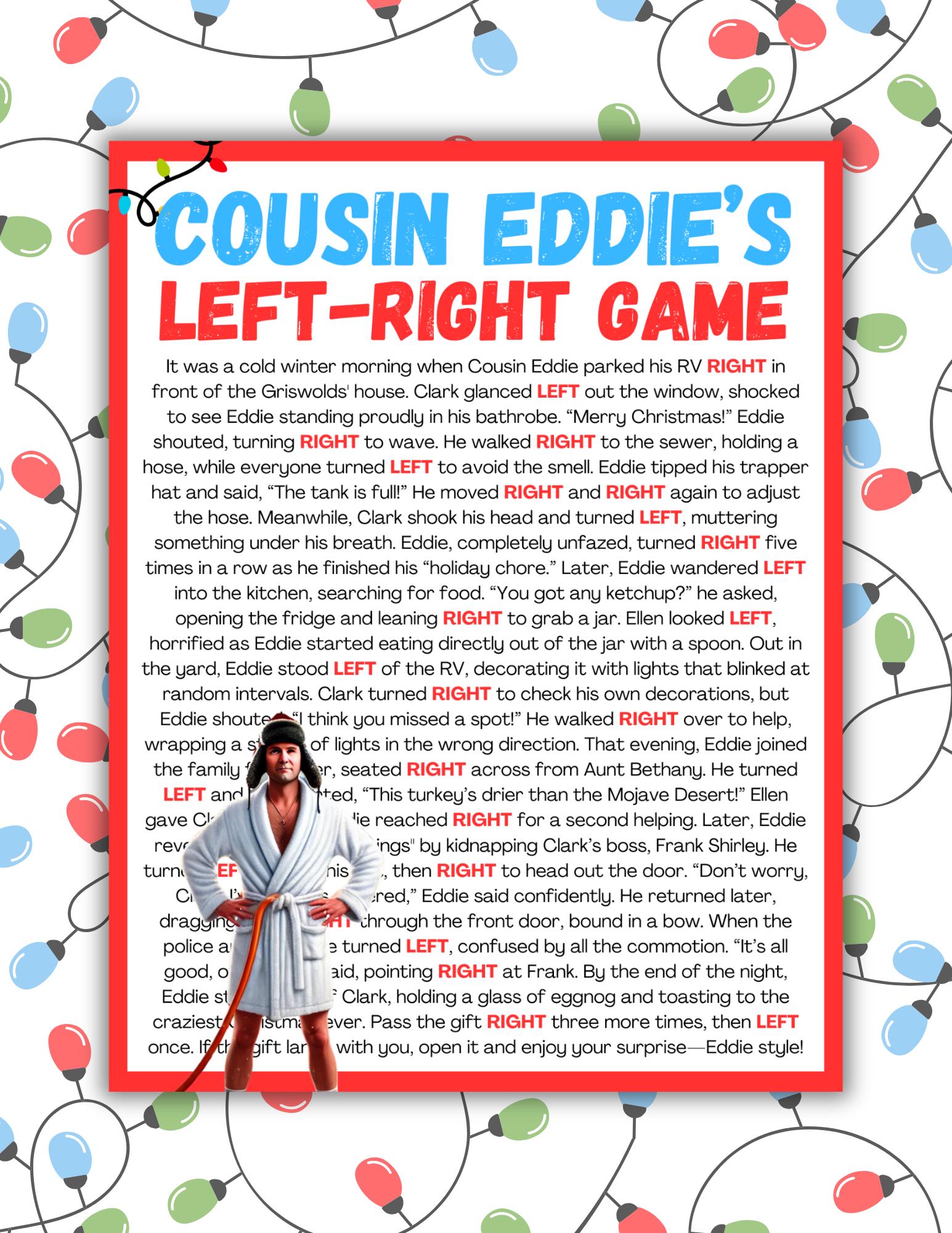 National Lampoon Christmas Game | Cousin Eddie Christmas | Left Right ...
