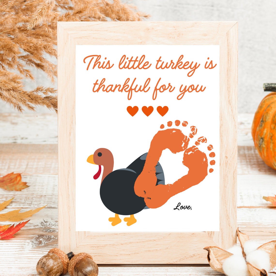 Thanksgiving Turkey Footprint Craft | Thanksgiving Craft | Fall Craft ...