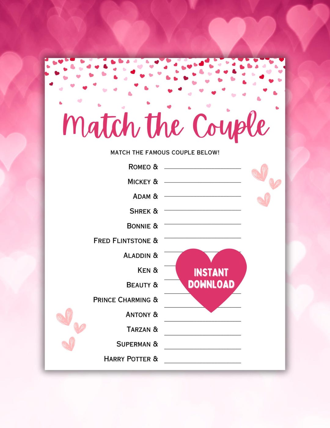 Match the Couple Game | Fun Galentine's Story | Valentine's Couples ...