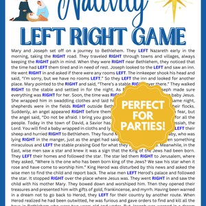 Left Right Nativity Story | Left Right Christmas Game | Left Right ...