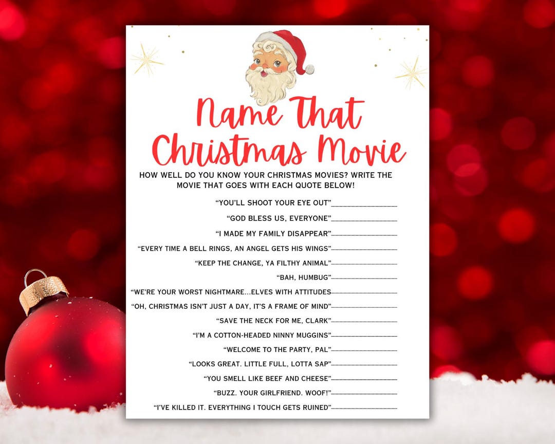 Name That Christmas Movie | Christmas Movie Game | Christmas Game ...