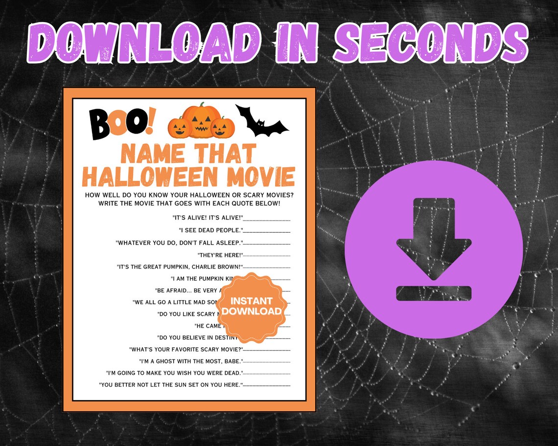 Halloween Movie Game | Halloween Party Games | Name That Movie ...
