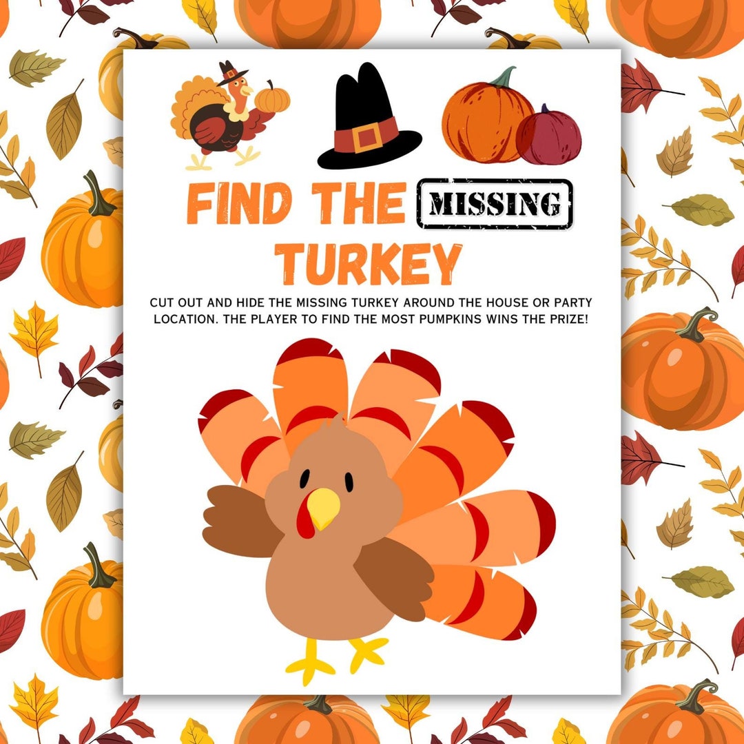 Fun Thanksgiving Games | Thanksgiving Scavenger Hunt Game | Printable ...