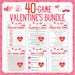 Valentine's Game Bundle | 40 Valentine's Party Games | Printable ...