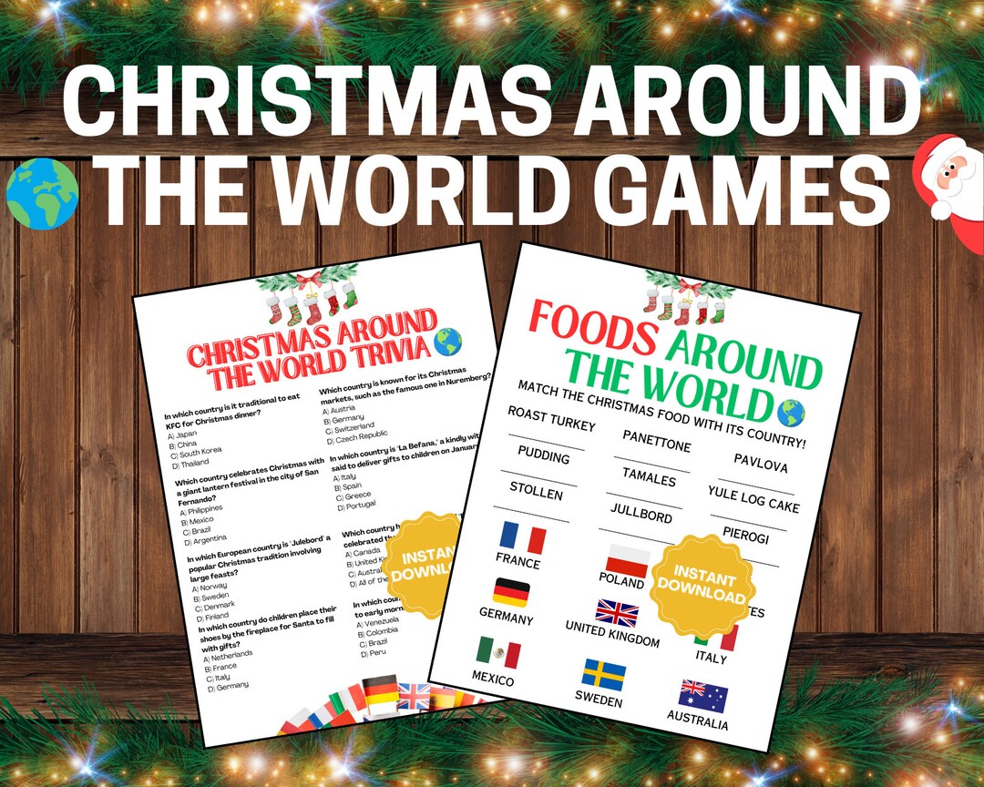 Christmas Around the World Games - Bundle L Christmas Trivia L ...